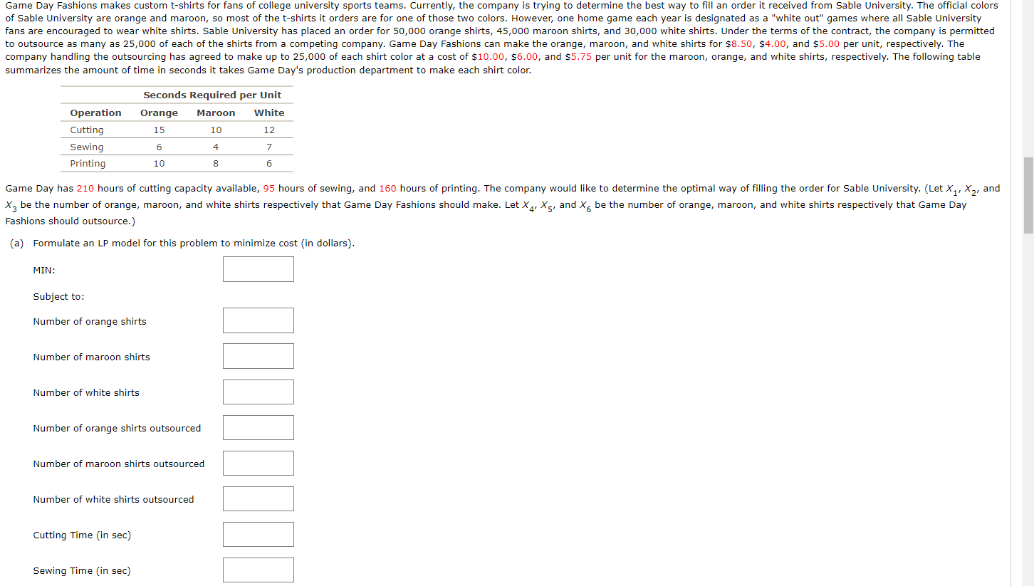 Solved summarizes the amount of time in seconds it takes | Chegg.com