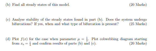 Solved f(xt), The following model is an approximation of the | Chegg.com