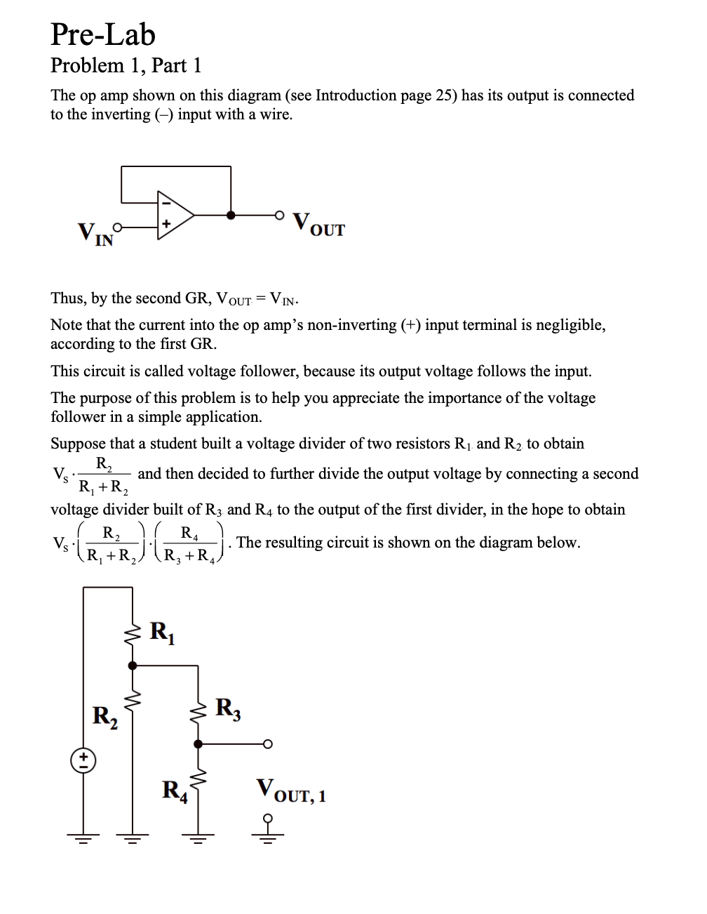 Solved Pre-Lab Problem 1, Part 3 Assume the source voltage | Chegg.com