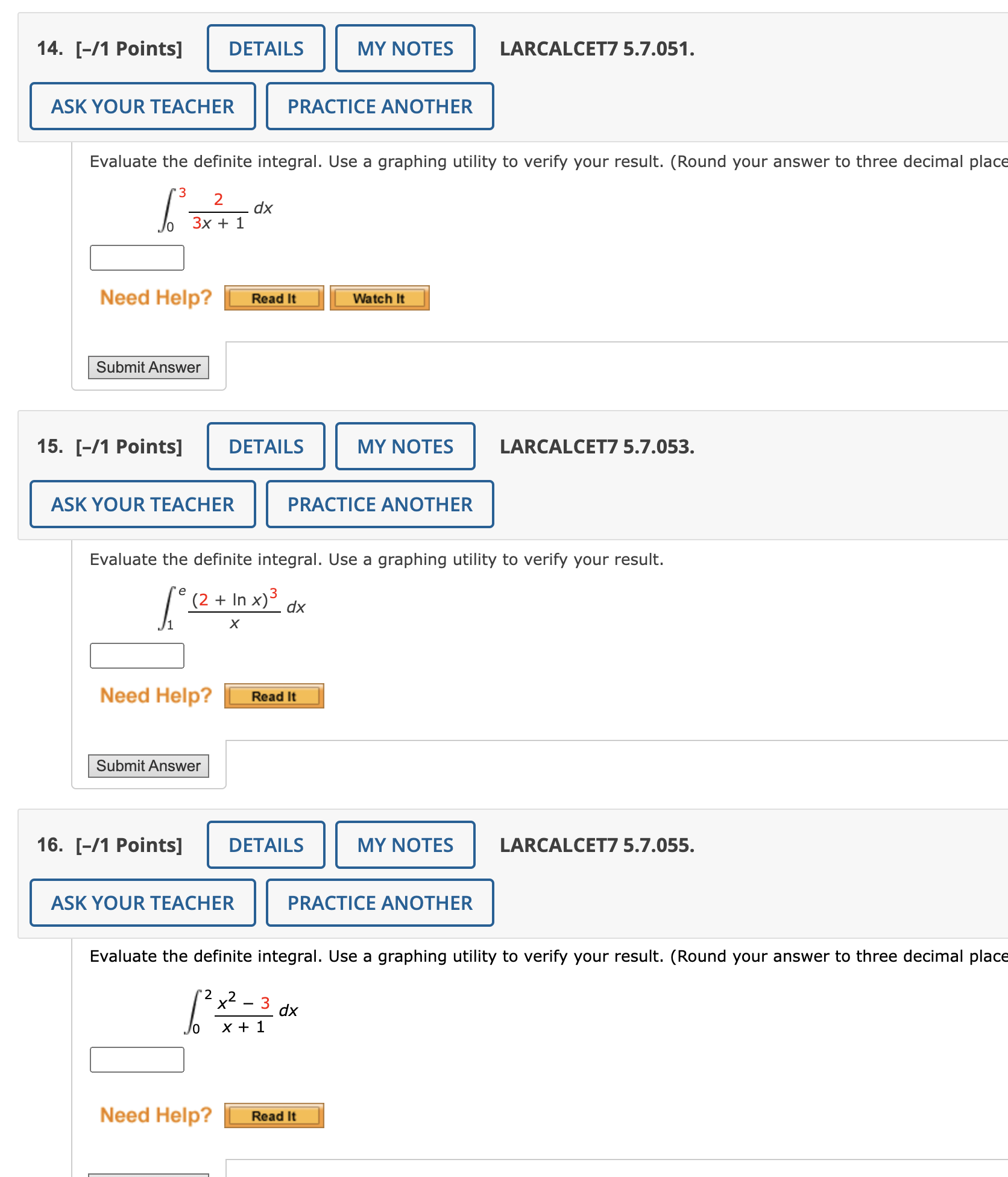 Solved ASAP need help Evaluate the definite integral. Use a | Chegg.com