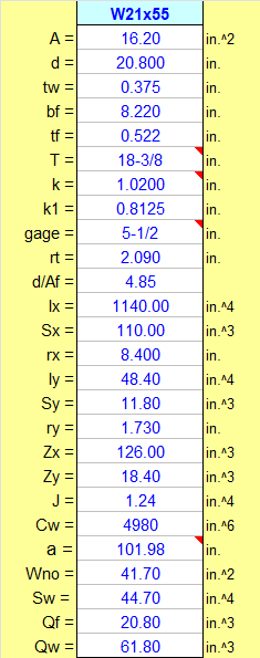 Solved A W21x55 with Fy = 50ksi is used for the beam and | Chegg.com