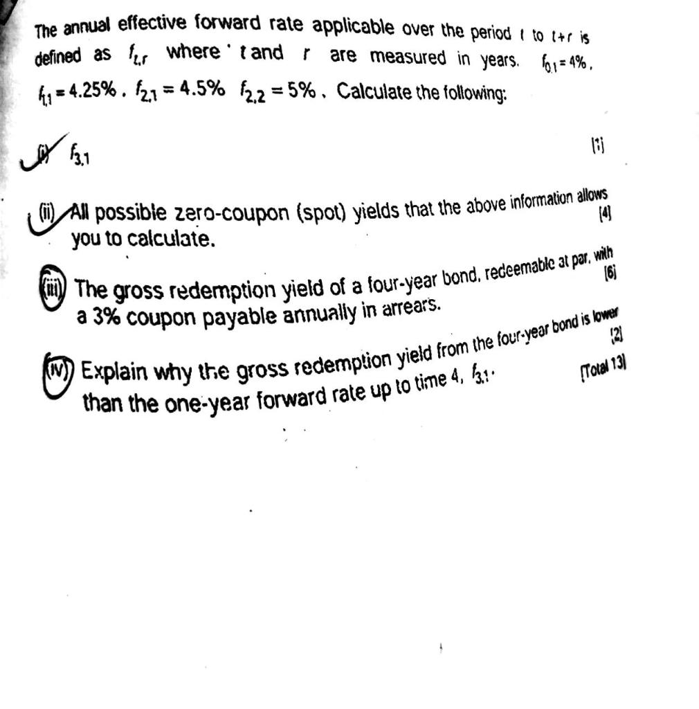 Solved defined as w where ' t and r The annual effective | Chegg.com