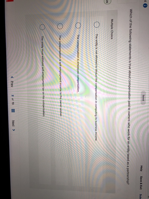 Solved Help Save & Exit Sub Which of the following | Chegg.com
