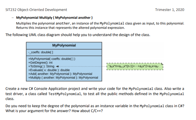 Solved That is, a polynomial can either be zero or can be | Chegg.com