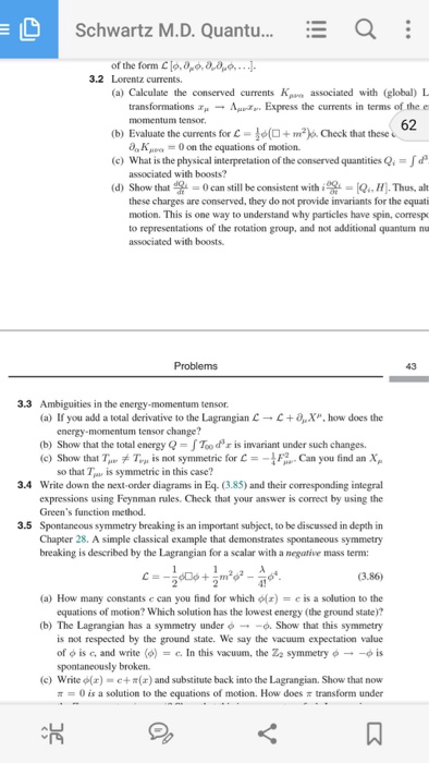 Solved Schwartz M.D. Quantu...Q: of the form Co,a,a 3.2 | Chegg.com