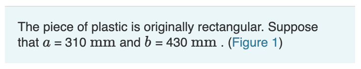 Solved The piece of plastic is originally rectangular. | Chegg.com