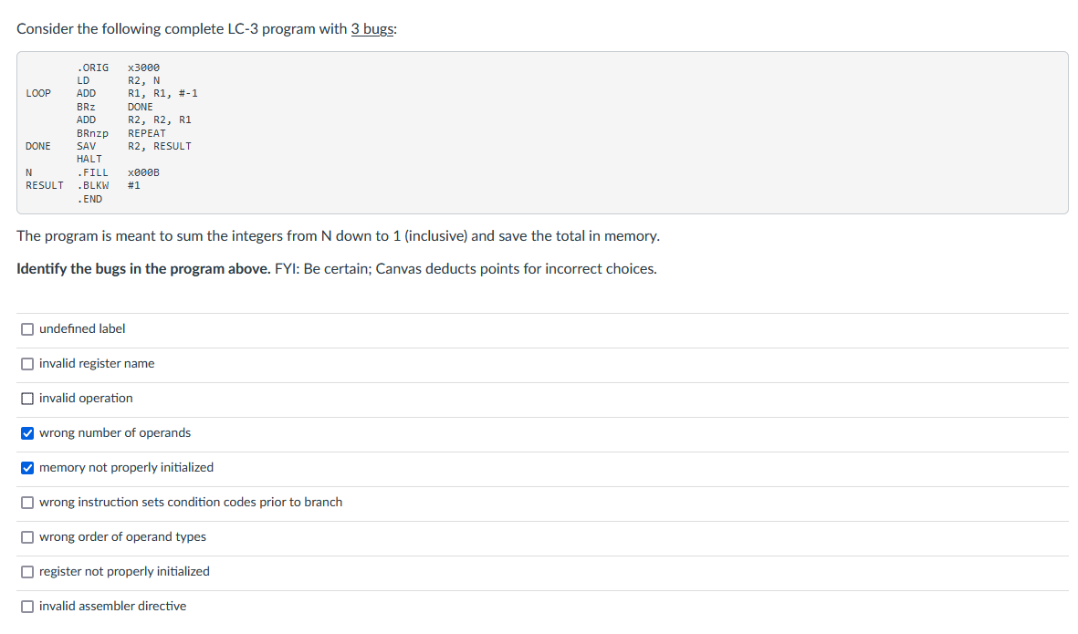 Solved Consider the following complete LC-3 program with 3 | Chegg.com