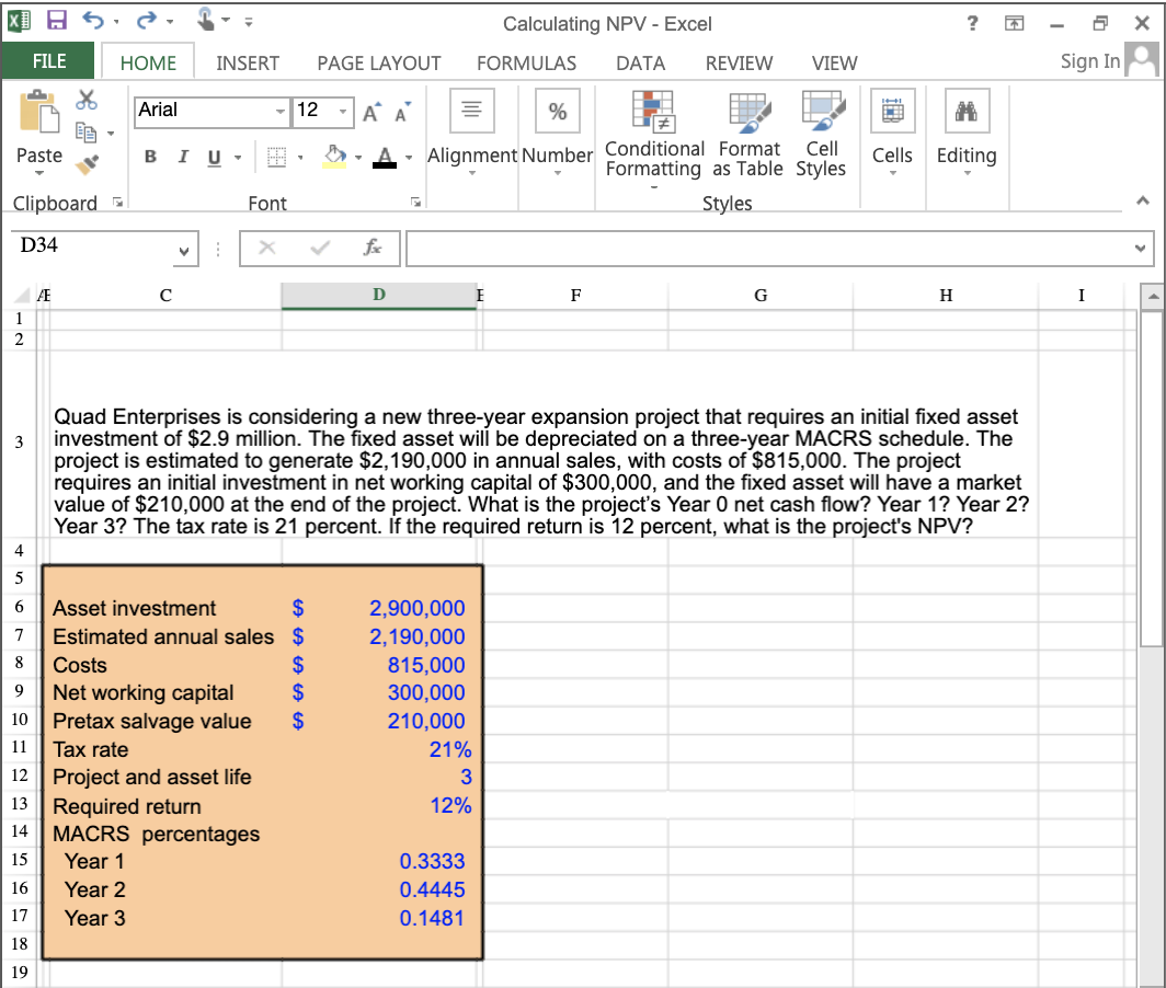 X 6 Sign In File Calculating Npv Excel Home 