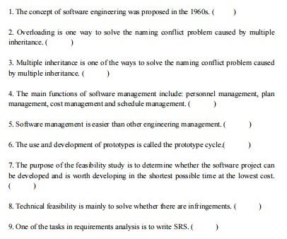 Solved 1. The concept of software engineering was proposed | Chegg.com
