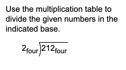 Solved Use the multiplication table to divide the given | Chegg.com