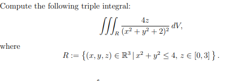 Solved Compute the following triple | Chegg.com
