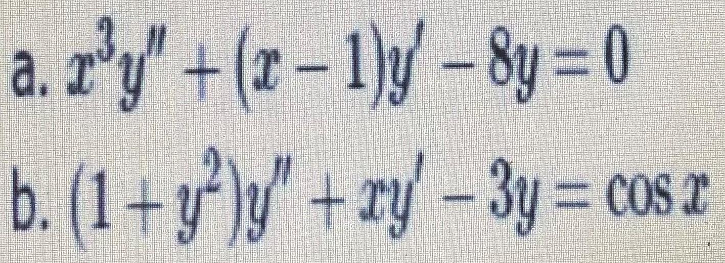 Solved Classify each of the following equations as linear | Chegg.com