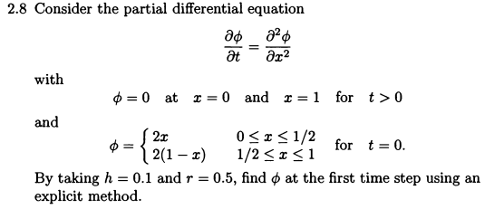 Solved 2.8 Consider the partial differential equation | Chegg.com