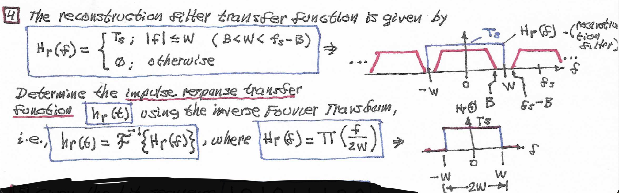 4] The reconstruction filter transfer function is | Chegg.com