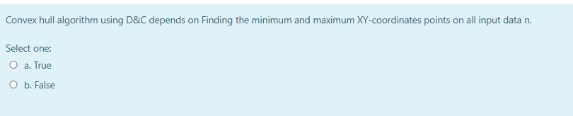 Solved Convex hull algorithm using D&C depends on Finding | Chegg.com