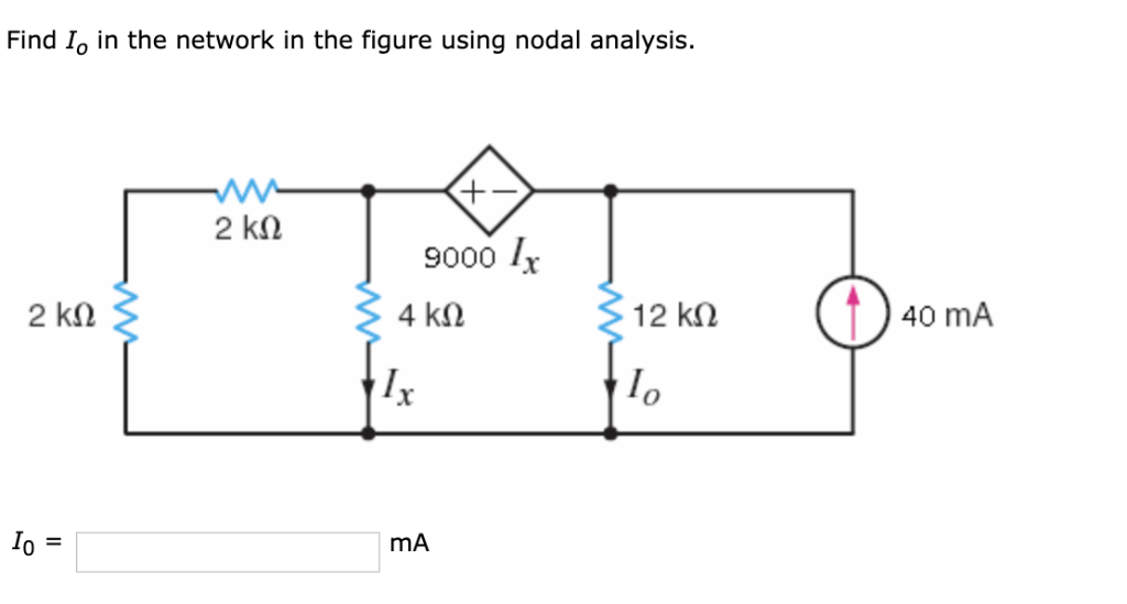 Solved Determine Vo in the network in the figure using loop | Chegg.com