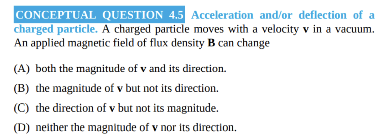 Solved charged particle. A charged particle moves with a | Chegg.com