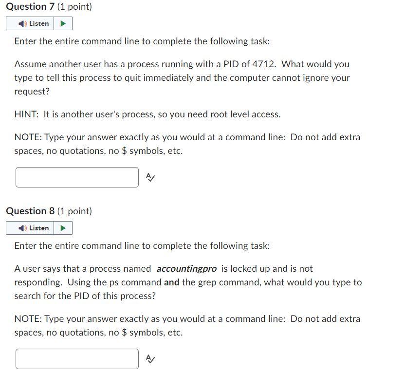 Solved Enter the entire command line to complete the | Chegg.com