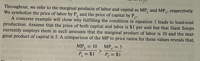 Solved The Least-Cost Rule least-cost combination of A firm | Chegg.com