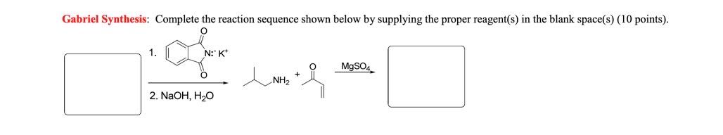 Solved Gabriel Synthesis: Complete the reaction sequence | Chegg.com