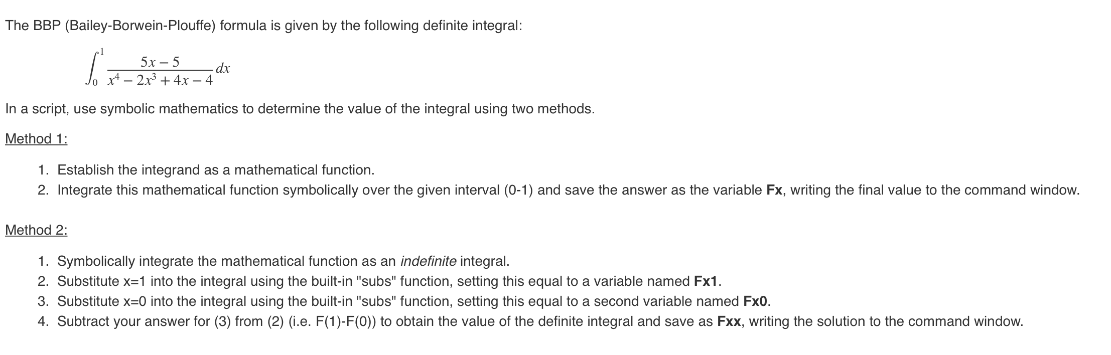Solved The BBP (Bailey-Borwein-Plouffe) formula is given by | Chegg.com