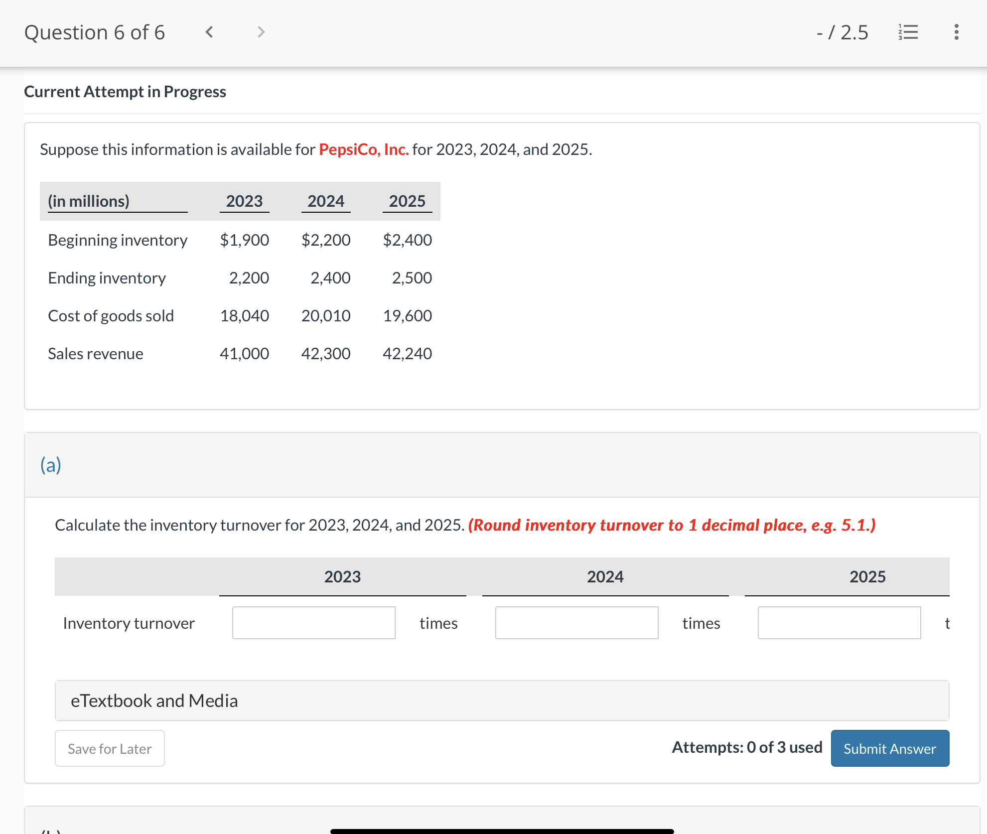 Solved Current Attempt in Progress Suppose this information | Chegg.com