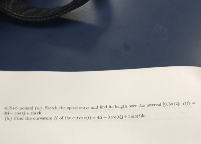 Solved Sketch the space curve and find its length over the | Chegg.com