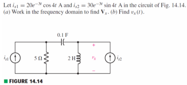 Solved Let is1 = 20e^(-3t)cos(4t) A and is2 = | Chegg.com