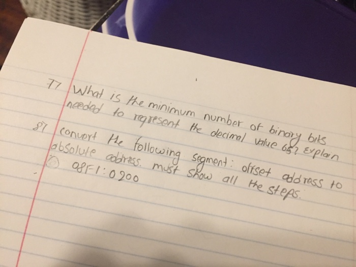 Solved What is the minimum number of binary bits needed to | Chegg.com