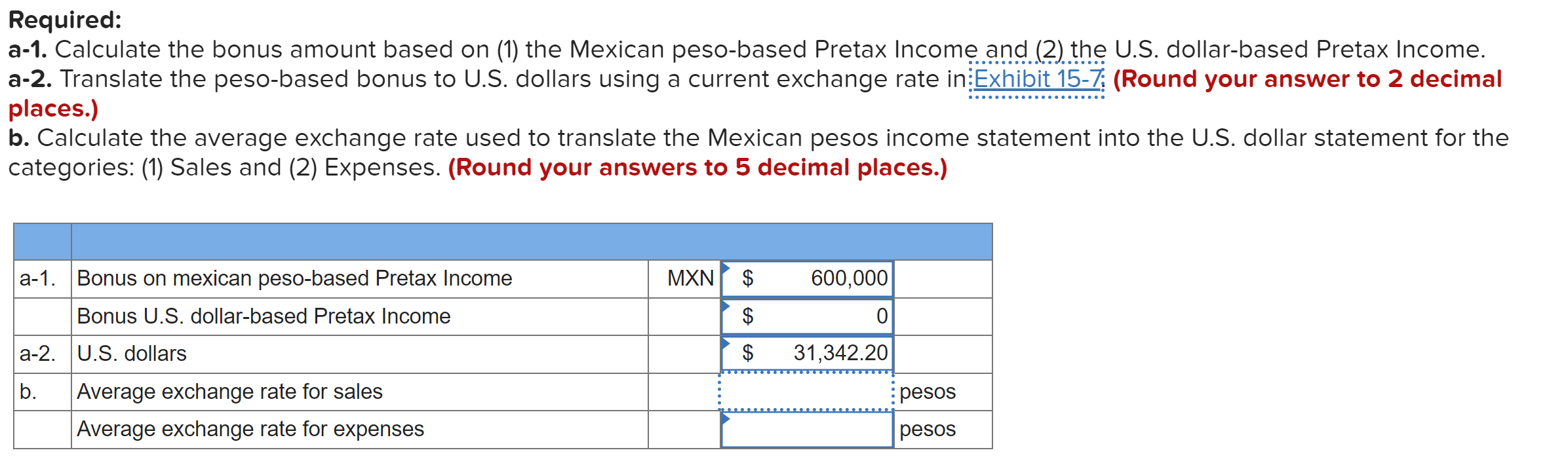 Solved Required: a-1. Calculate the bonus amount based on | Chegg.com