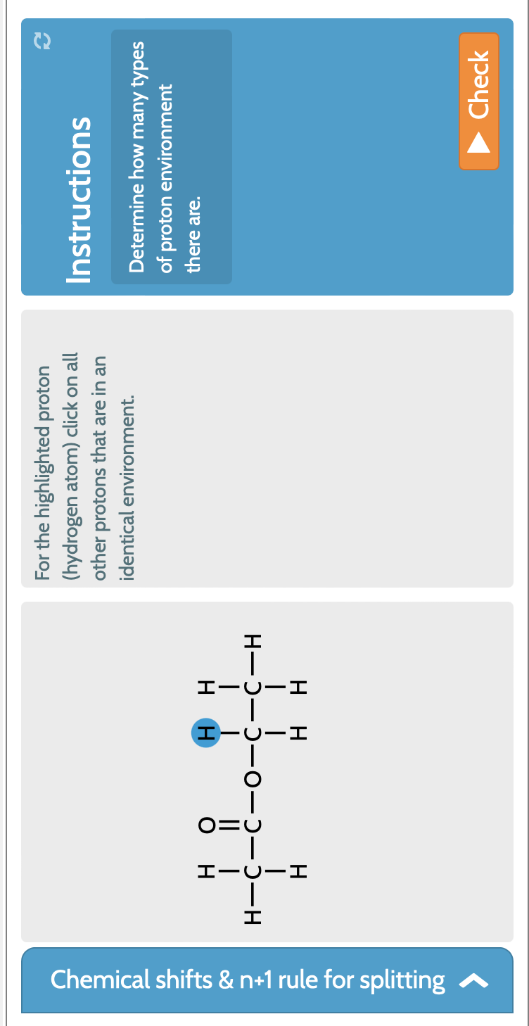 Solved For the highlighted proton (hydrogen atom) click on | Chegg.com