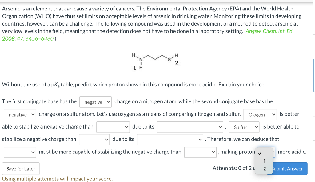 Solved Arsenic is an element that can cause a variety of | Chegg.com