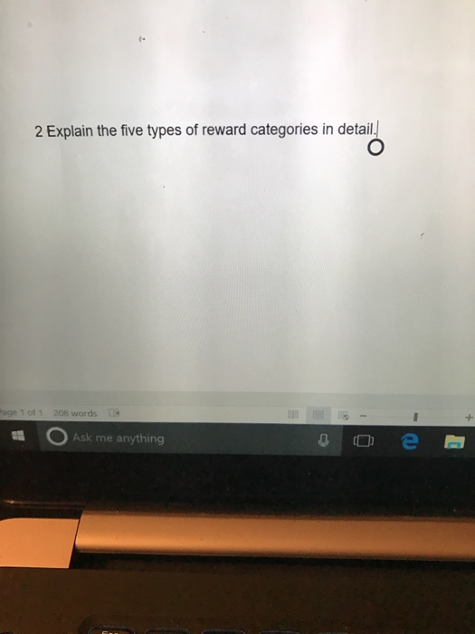 Solved Explain the five types of reward categories in | Chegg.com