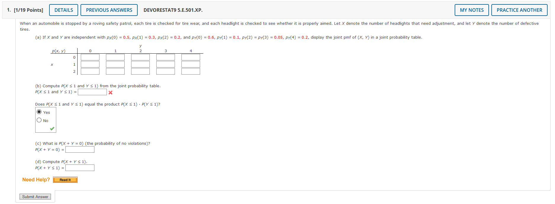 Solved 1. [1/19 Points] DETAILS PREVIOUS ANSWERS DEVORESTAT9 | Chegg.com