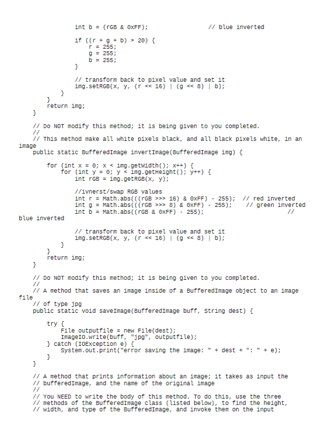Solved file// Bufferedimage buff, and output the results. // | Chegg.com