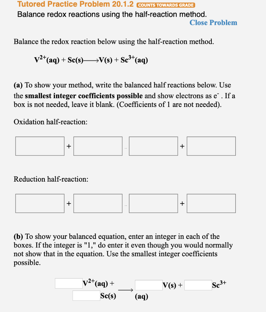 Solved Tutored Practice Problem 20.1.2 COUNTS TOWARDS GRADE | Chegg.com