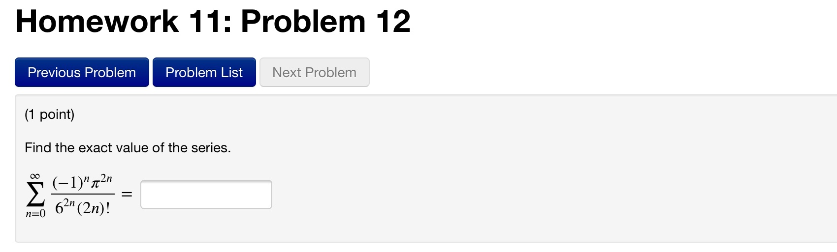 Solved Homework 11: Problem 12 Previous Problem Problem List | Chegg.com