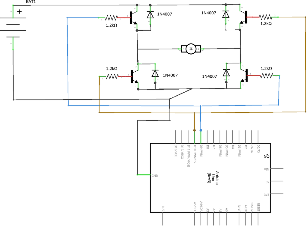 Solved This is a diagram for an h-bridge using 4 | Chegg.com