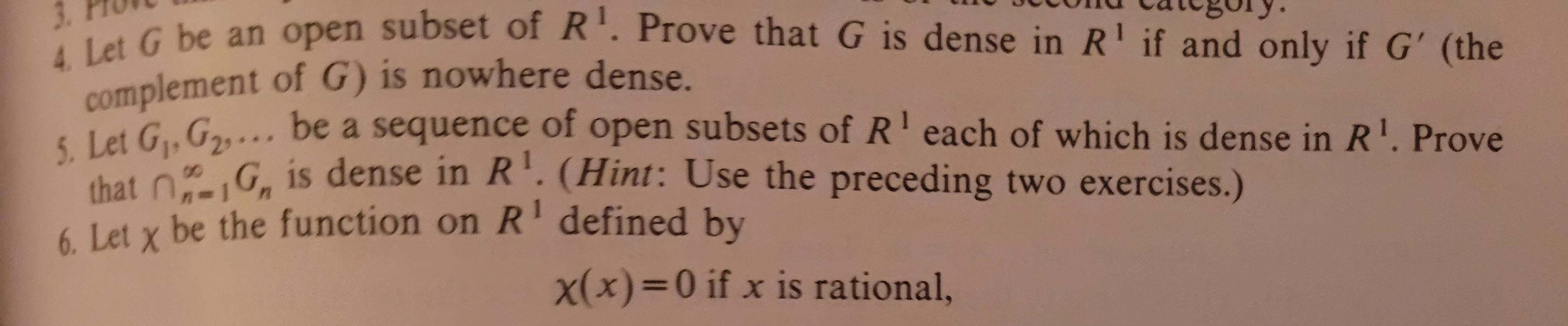 Solved 4. Let G be an open subset of R1. Prove that G is | Chegg.com