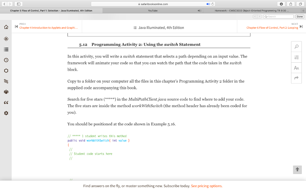 Chapter 5 Flow of Control, Part 1: Selection - Java | Chegg.com