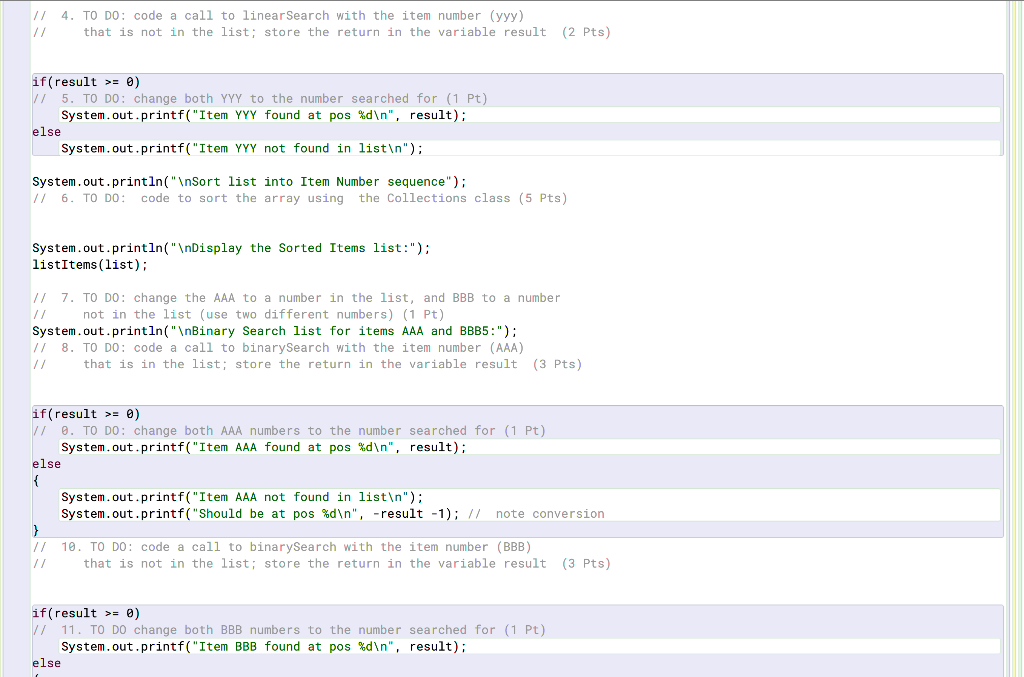 Solved Need help with this Java. I need help with the "to | Chegg.com