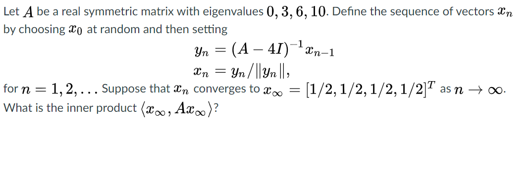 Let A be a real symmetric matrix with eigenvalues 0, | Chegg.com
