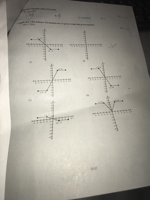 Solved 26) y-20x) A) D) C) G.-D .3 | Chegg.com