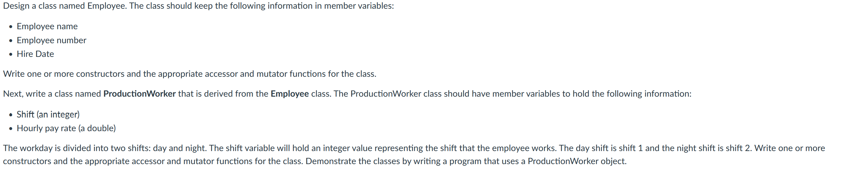 Solved Design a class named Employee. The class should keep | Chegg.com
