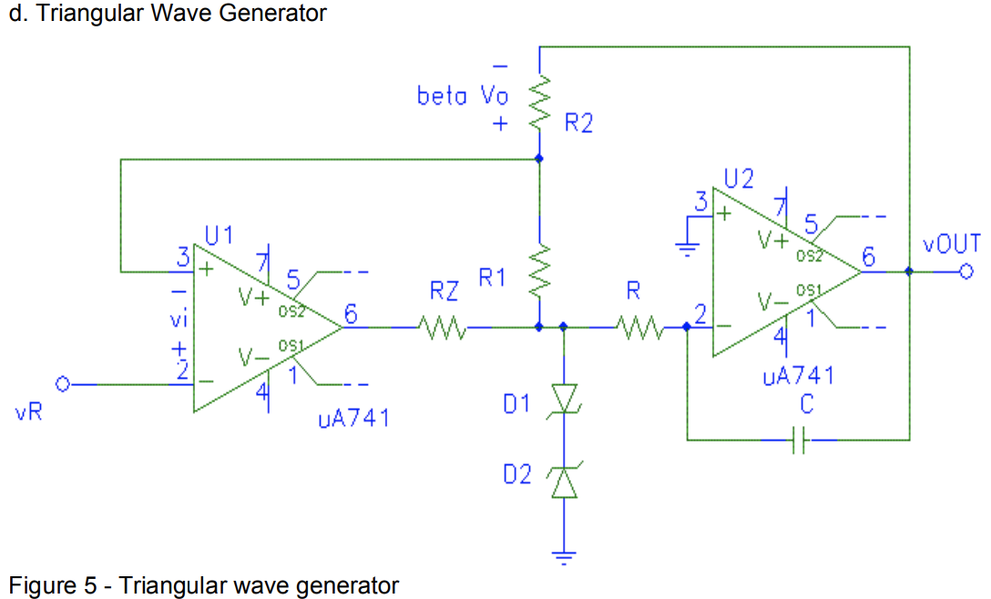 For the triangular-wave generator is figure 5, given | Chegg.com