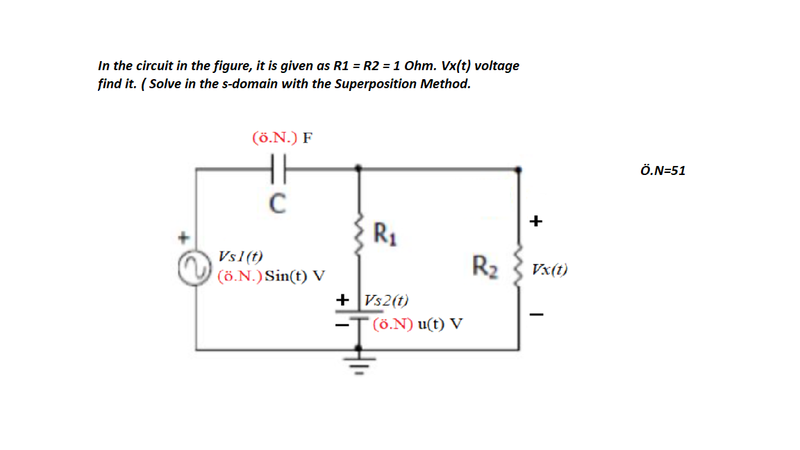 Solved In the circuit in the figure, it is given as R1 = R2 | Chegg.com