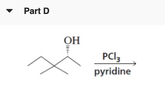 Solved Part A ОН HBr Part B SoCl2 pyridine Part C ОН НСІ | Chegg.com