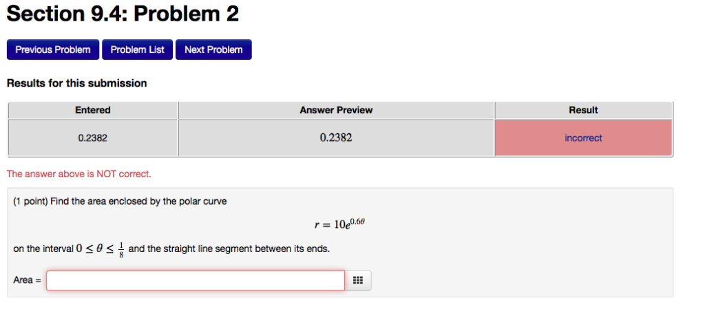Solved Section 9.4: Problem 2 Previous Problem Problem List | Chegg.com