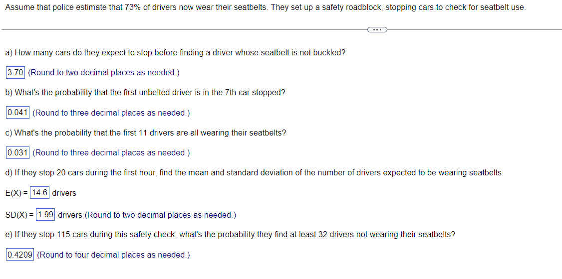 Solved (Please Double Check Answers) ﻿Assume that police | Chegg.com