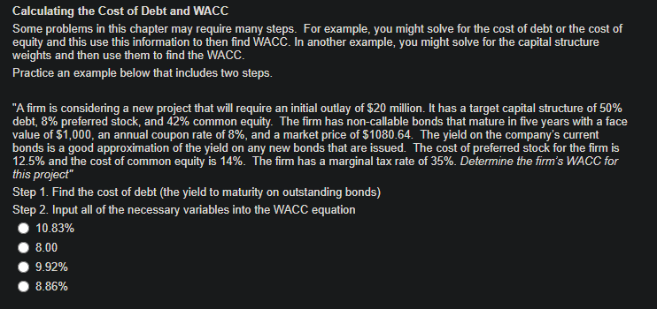 Solved Calculating the Cost of Debt and WACC Some problems | Chegg.com
